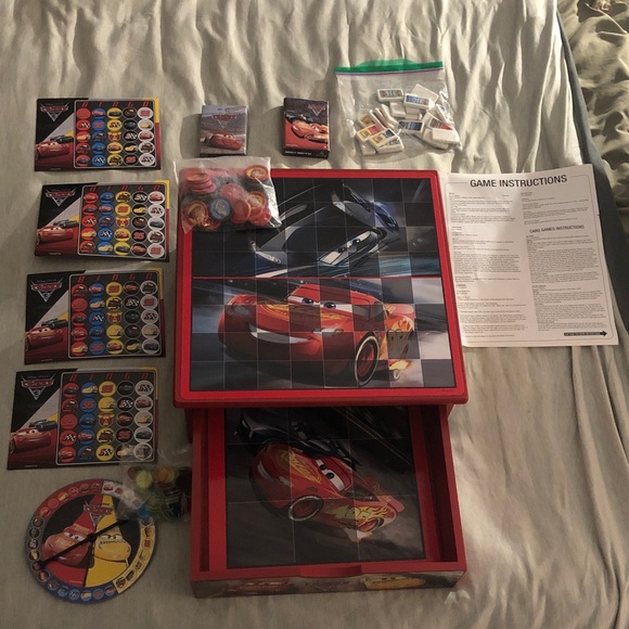 Pixar | Toys | Disney Pixar Cars Checkers And Game Set With Bingo And ...